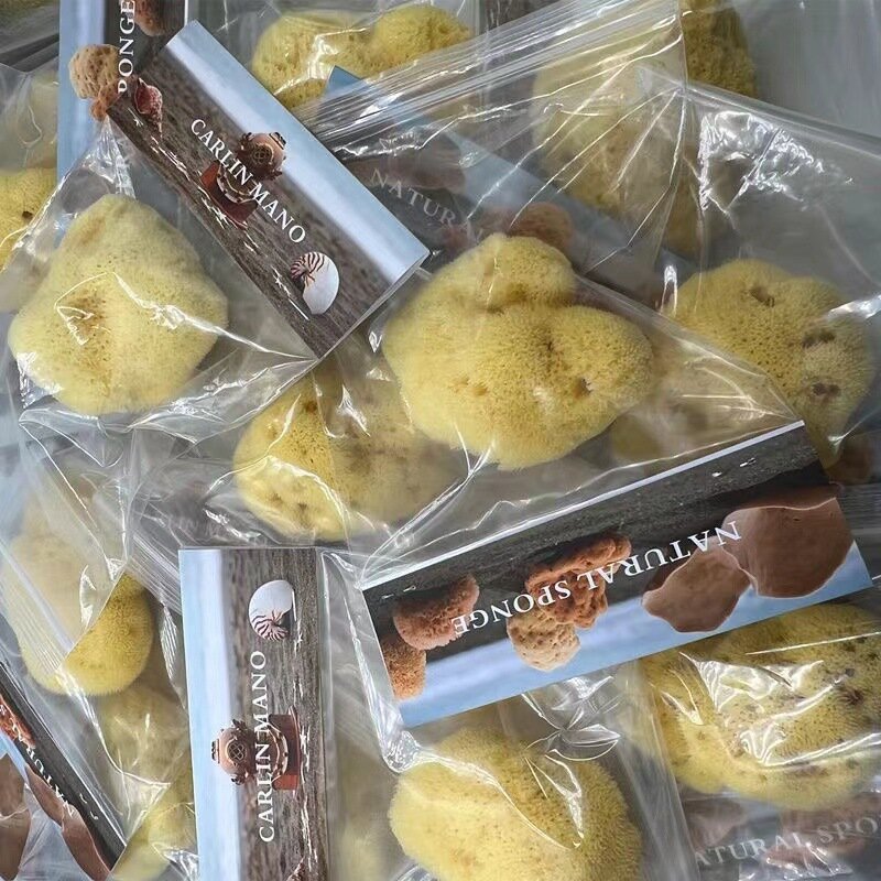 Греческая натуральная губка для купания детей, детская губка для ванны, артефакт для мытья лица, губка из морских водорослей с медовой структурой