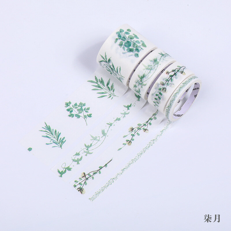 DIY Лента для дневника, цветная серия, базовые 4 рулона, наклейки для дневника в коробке, васи-лента, 12 стилей