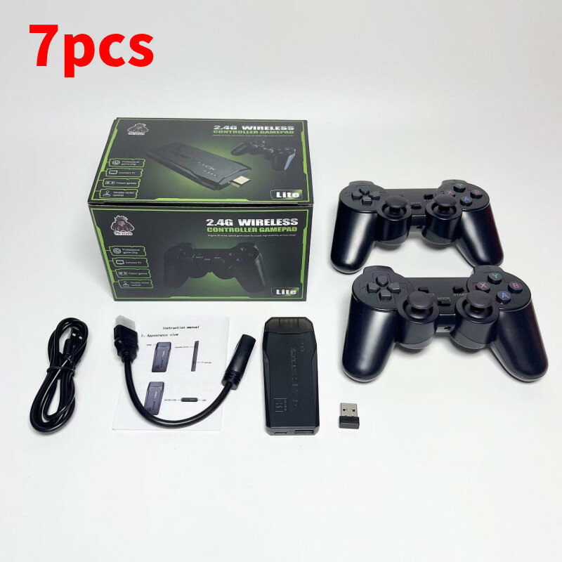 Игровая консоль м8 hdmi ретро беспроводной контроллер для двух игроков ностальгический опыт игр для семьи 64 г