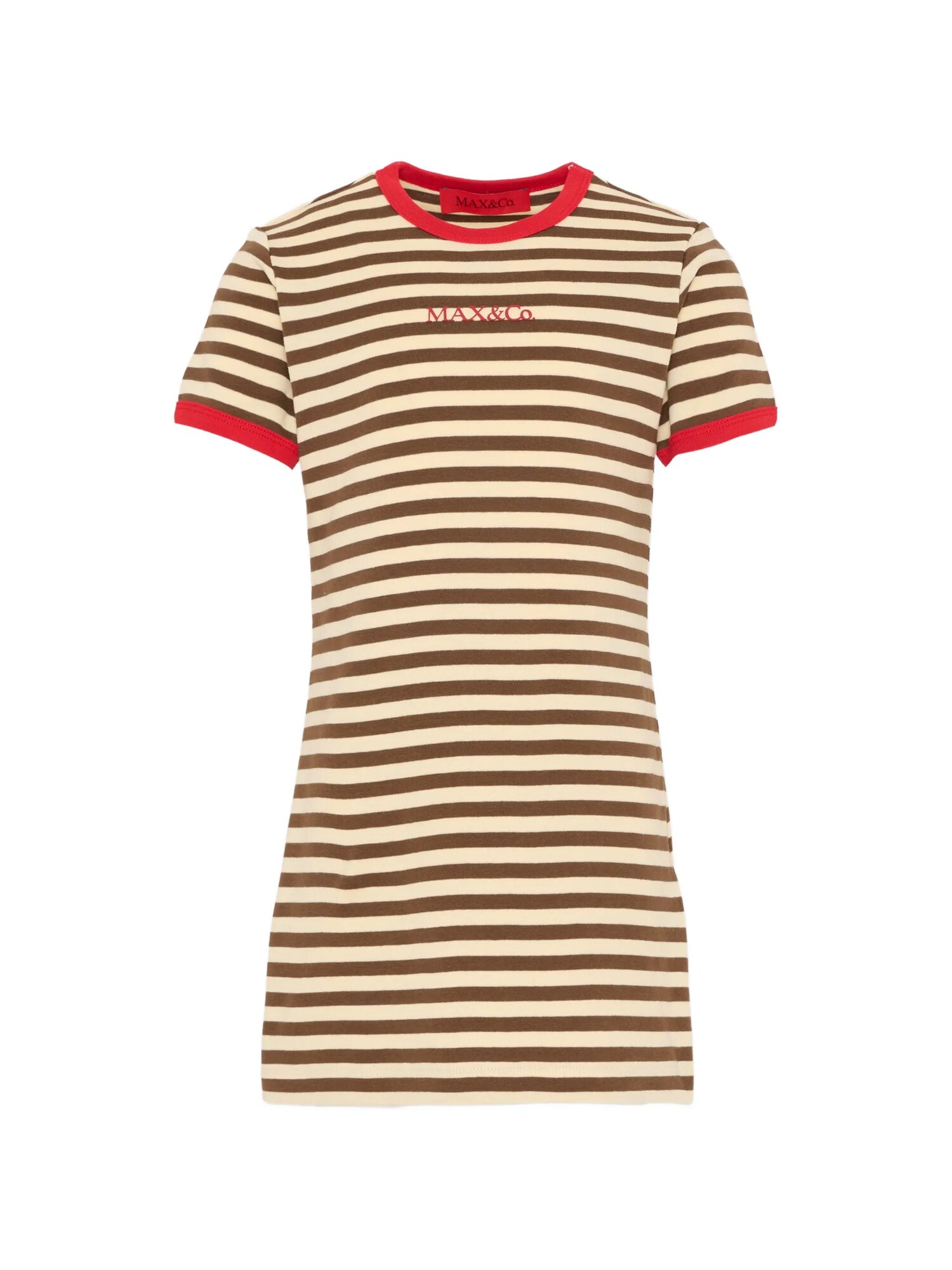 Платье Striped trim dress