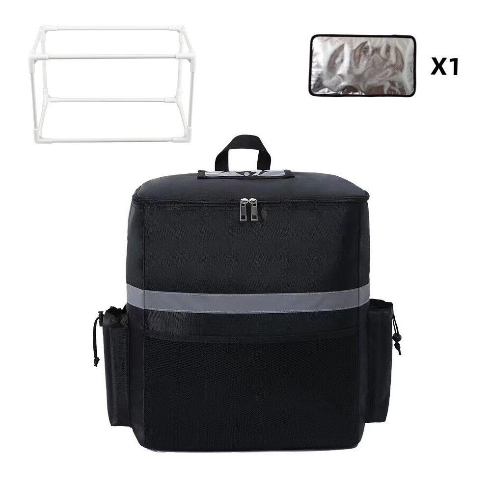2025 Эксклюзивная двойная сумка с изоляцией для доставки пиццы 35L, утолщенная, большой объем, двойная сумка для пикника на открытом воздухе