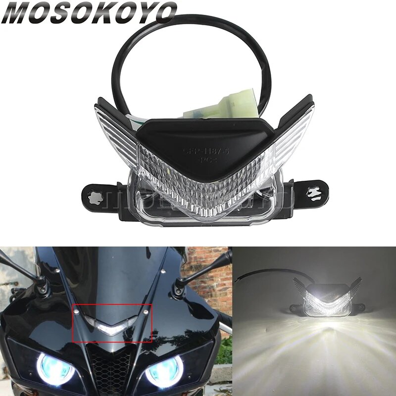 Фара противотуманная фара для Honda CBR600RR CBR600RR F5, светодиодная передняя верхняя ходовая фара для мотоцикла, противотуманная фара 2007-2012