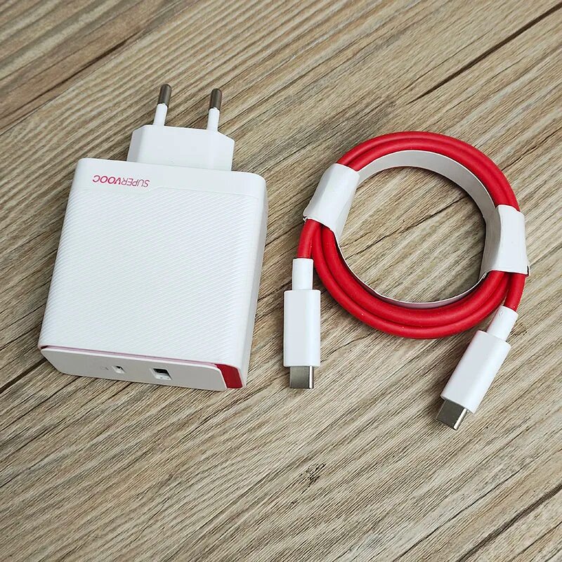 Оригинальное зарядное устройство 100 Вт для Oneplus Supervooc, два порта, адаптер EU Add 1.5M Cable