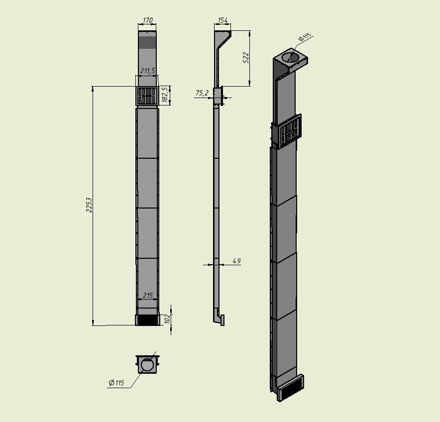 Вентиляция для бани Димасту скрытый монтаж через потолок