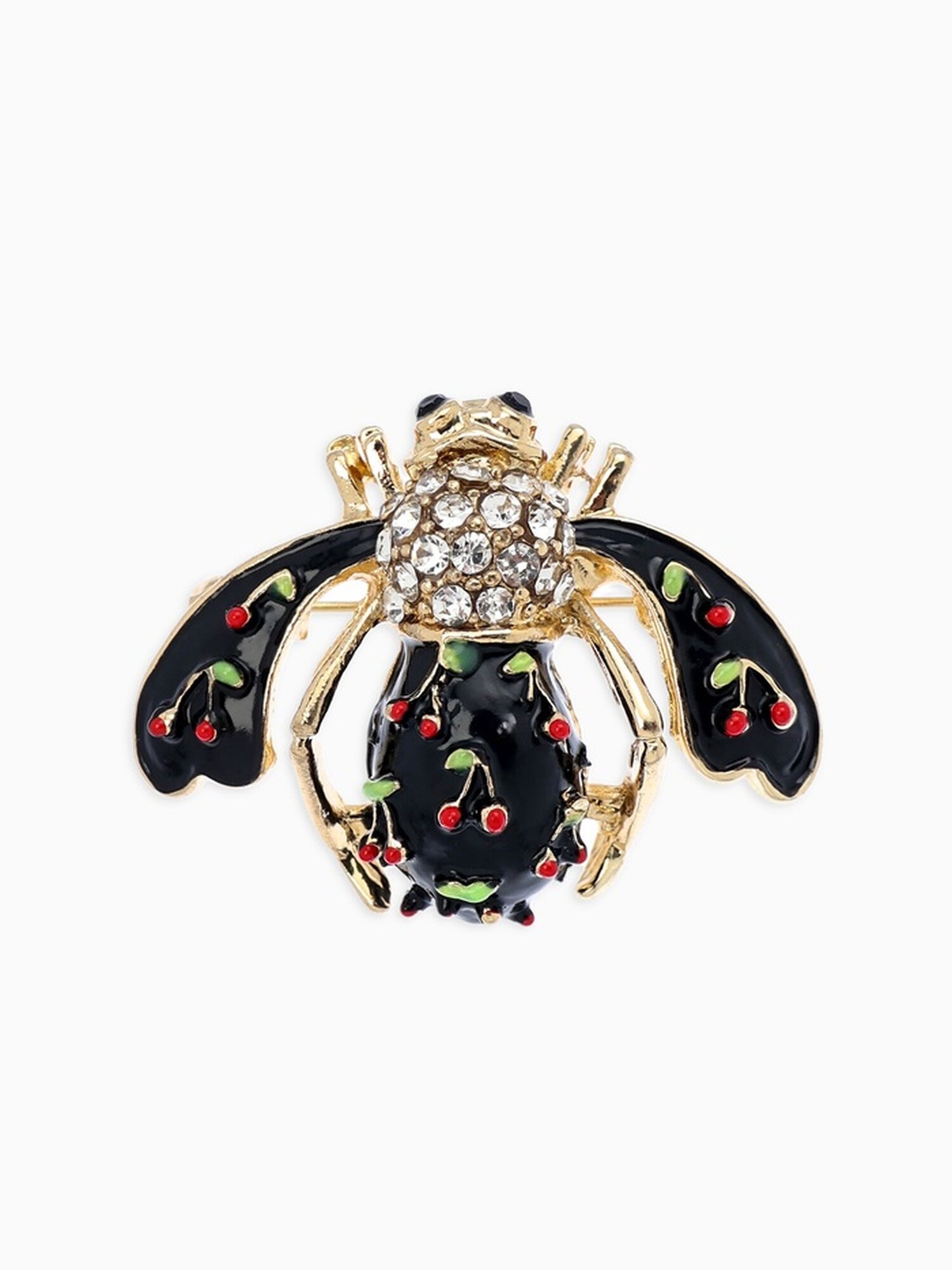 Брошь, эмаль, стразы