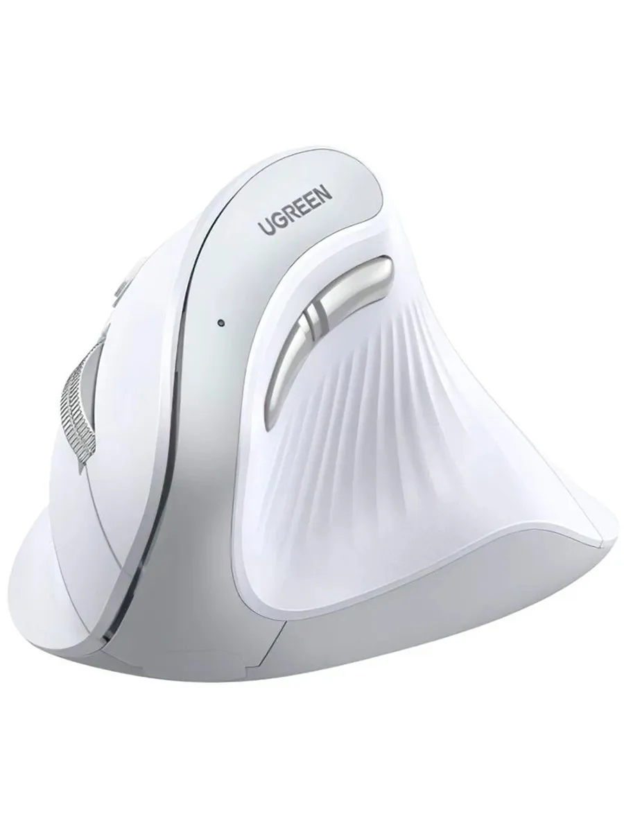 Беспроводная мышь UGREEN MU008 (45759) 2.4&BT Vertical Mouse Белый Bluetooth/Радиоканал RU