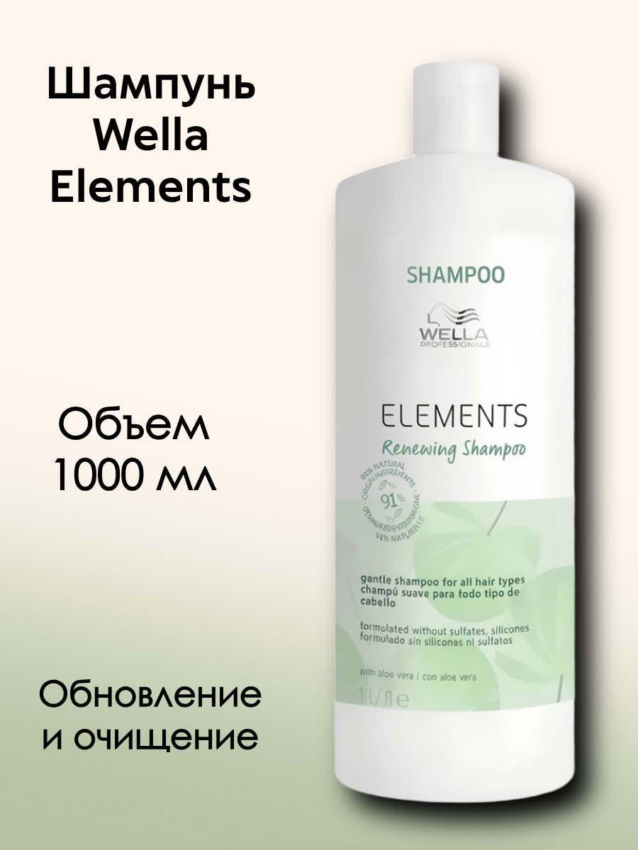 Wella Professionals шампунь Elements Renewing, 1000 мл