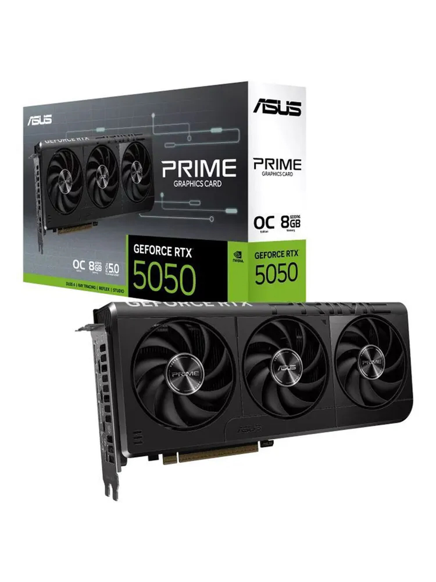 Видеокарта ASUS GeForce RTX 5050 PRIME OC 8GB (PRIME-RTX5050-O8G), (90YV0N70-M0NA00)