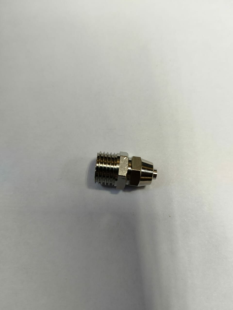 Фитинг металл прямой гайка 6mm-1/4 переходник, для пластиковых трубок