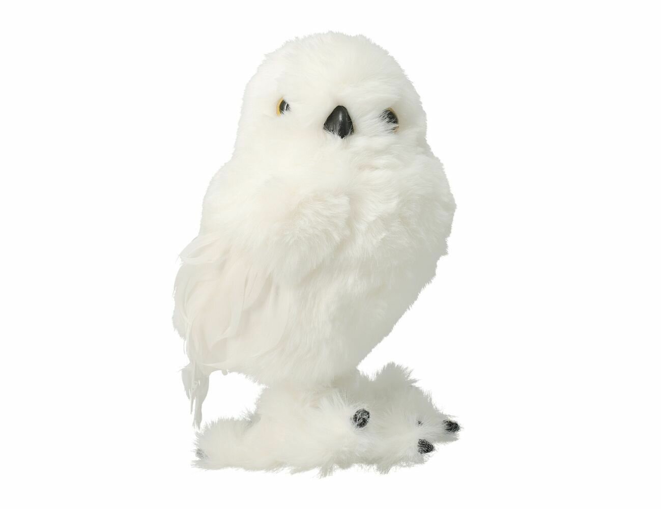 Декоративная фигура сова флюша, искусственный мех, перо, 18 см, Koopman International YZB010230-2