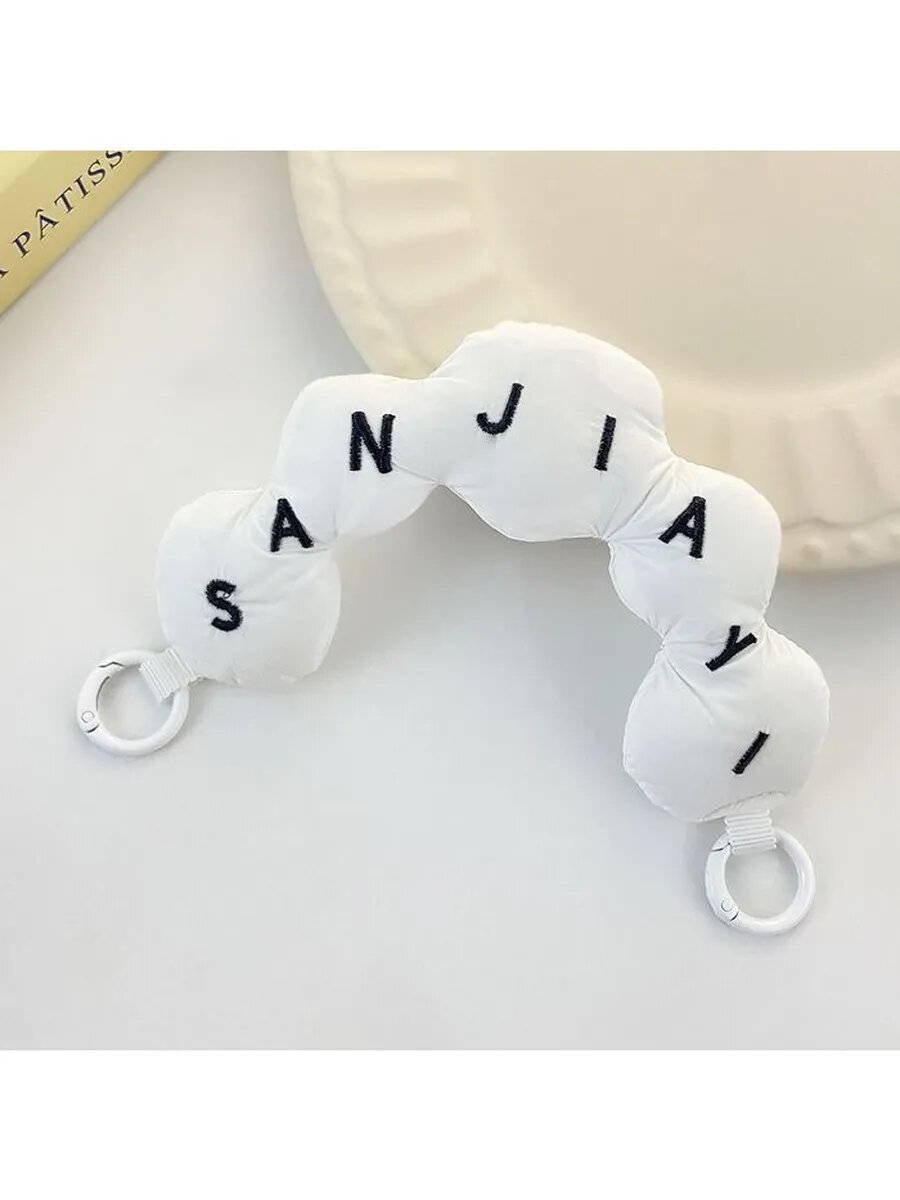 Тканевый чехол с вышивкой (Буквы - белый)