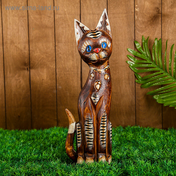 Сувенир «Кошка», 35 см, дерево