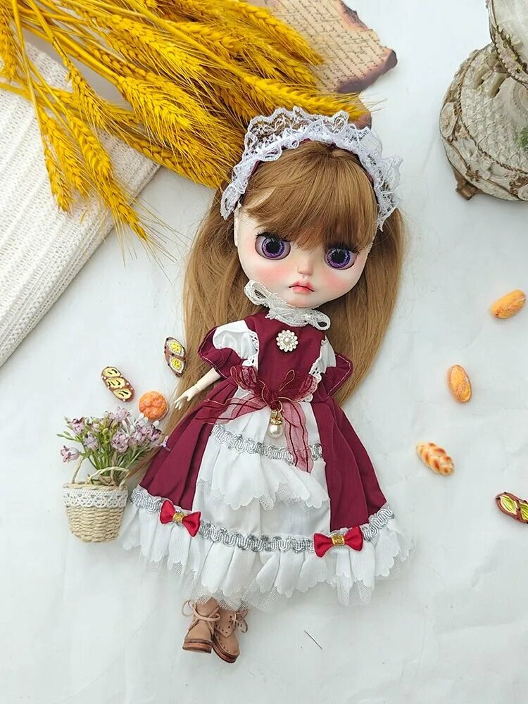 Платье для куклы блайз Одежда для куклы 30 см Блайз (Blythe) Платье Алисы Кролик