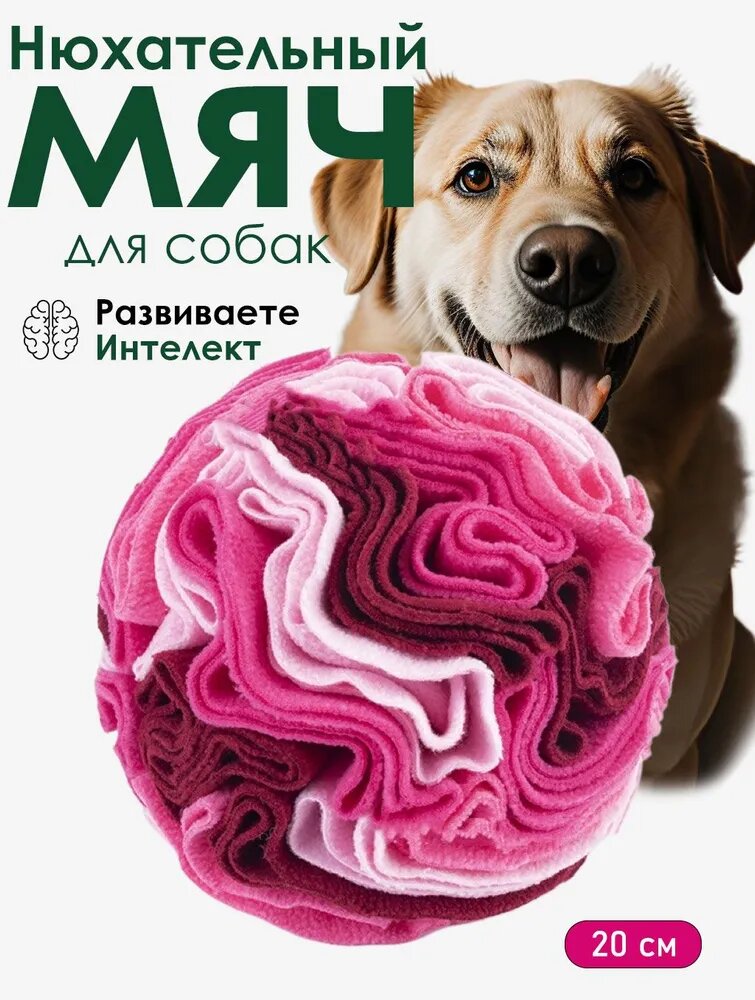 Нюхательный мяч для собак, игрушка для поиска еды, корма, лакомств,20 см