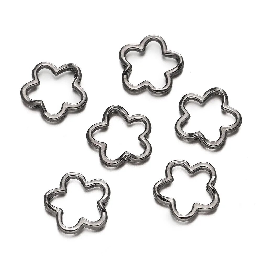 Цветочная рамка для бусин, коннектор для рукоделия 15*15.5мм Аксессуары из сплава, 10 штук