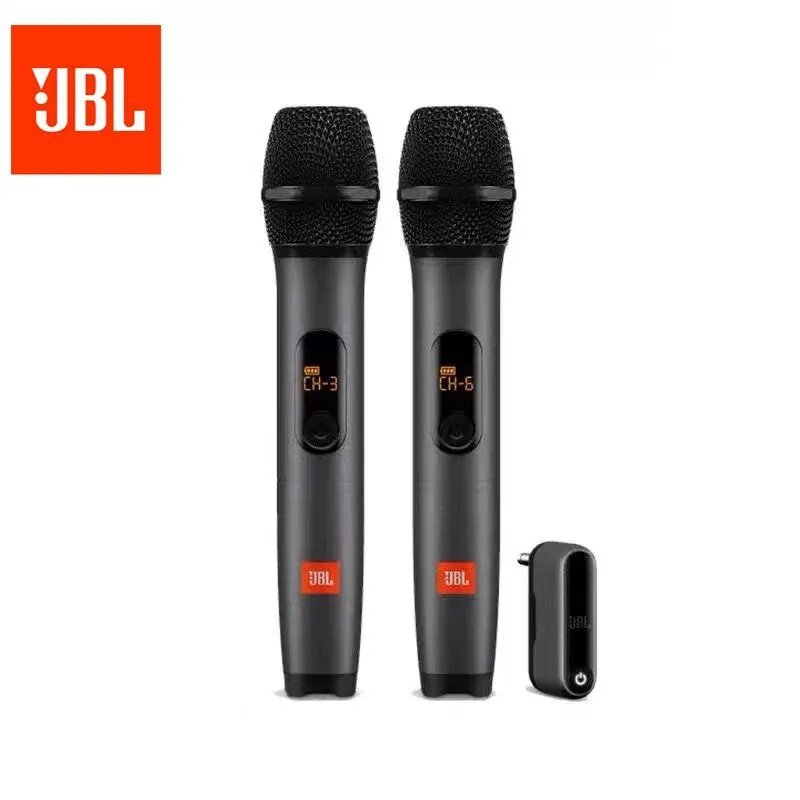 Беспроводные ручные микрофоны JBL, динамические, кардиоида, 2 шт, черный