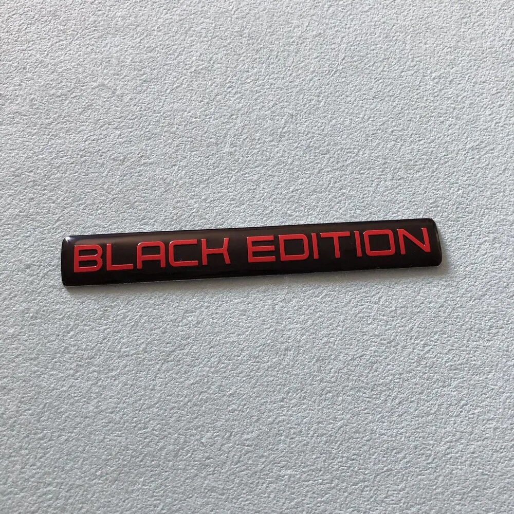 Наклейка шильдик на авто Black Edition