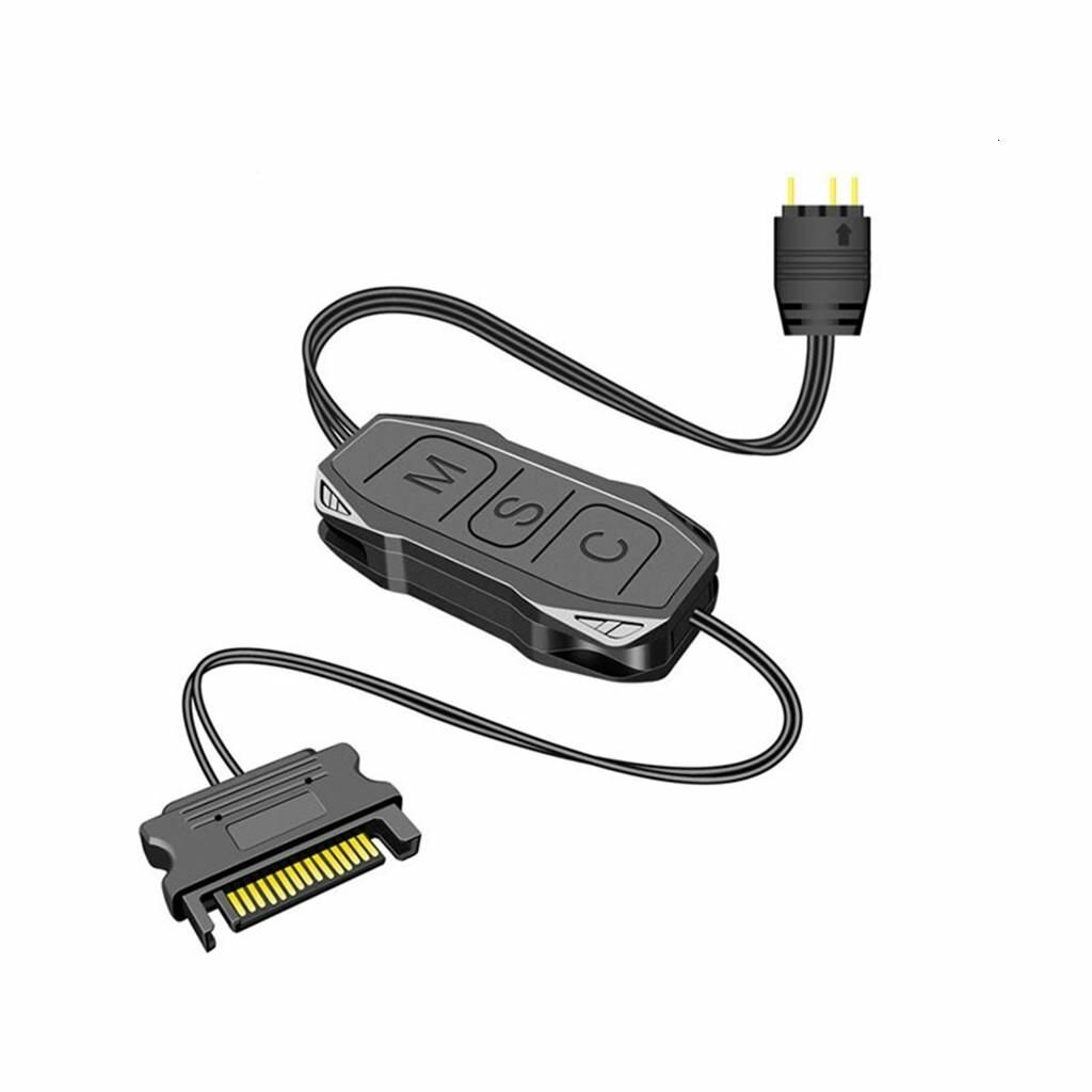 Контроллер ARGB 5 В, 3 штыря, с переключателем цветов, Черный