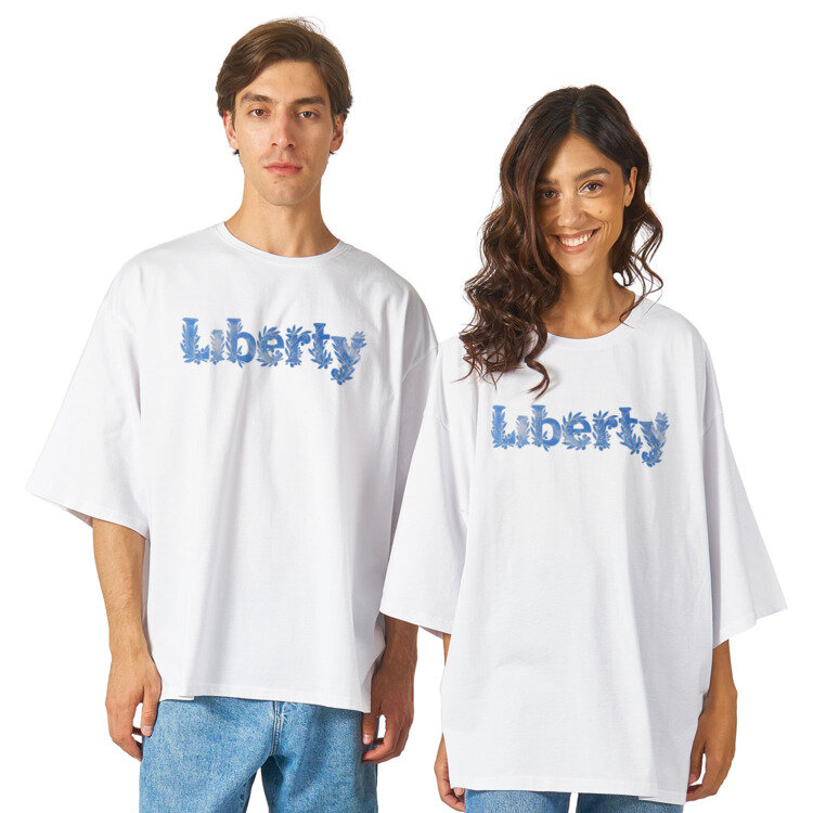 Футболка белая оверсайз «Liberty Свобода»