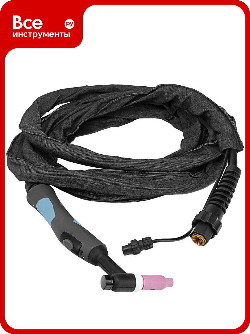 Горелка TIG WP 26 FX (8 м, M16x1.5+2 pin, воздушное охлаждение, AC160А/DC250A, 0.5-3.2 мм) энаргит WP26FX-8-M16-2P