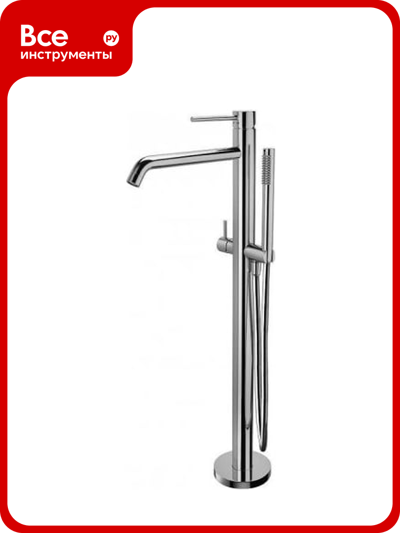 Напольный смеситель для ванны Paffoni LIGHT с душем, хром LIG032CR 00227599