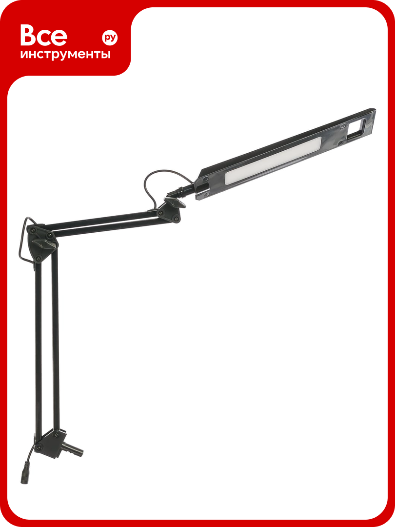 Настольный светильник Camelion KD-821 C02 черный LED 8Вт, 230В, 2 уровня яркости, 350Лм, струбцина 13527