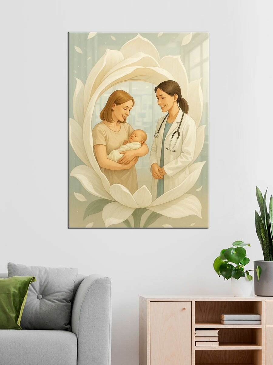 Картина на стену "Акушерство", 50х70 см
