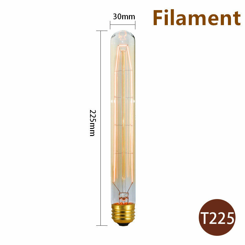 Винтажная лампа с вольфрамовым нитью, светодиодная лента с теплым светом, энергосберегающая антикварная лампа Эдисона, креативная декоративная лампа с шелковым нитью