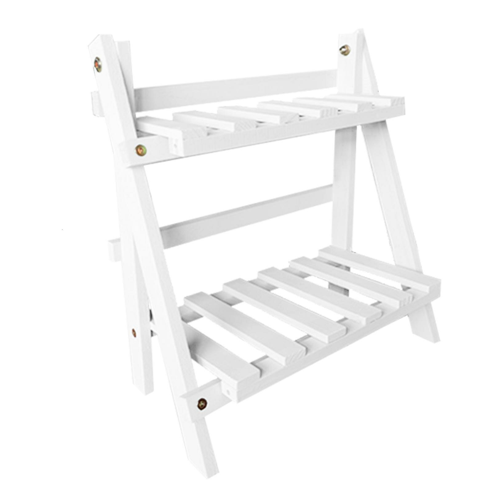 Деревянная двухъярусная полка, Белый