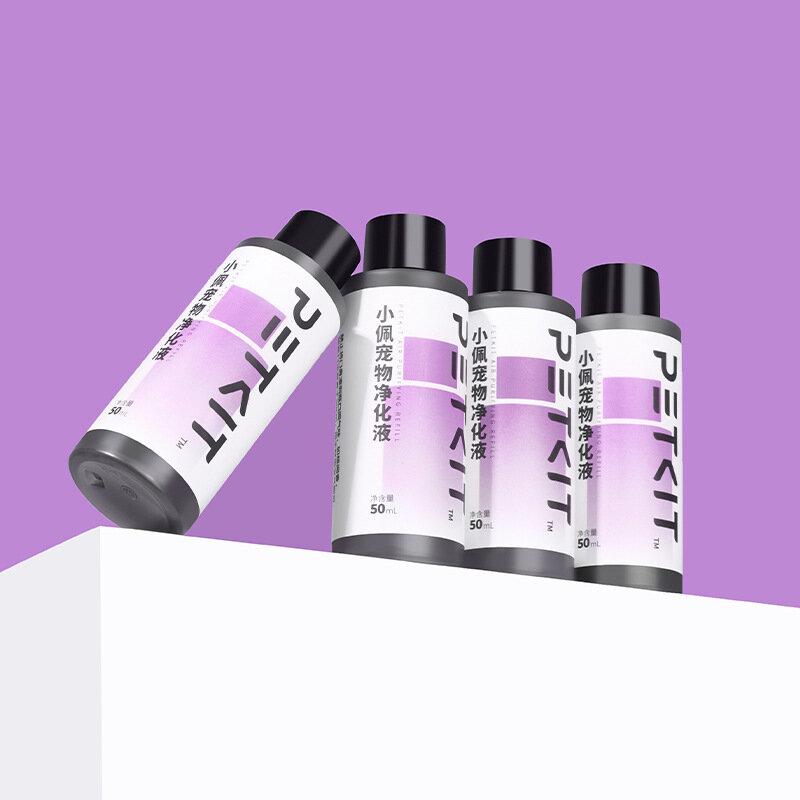 PETKIT Xiaopei Умный туалет для кошек, очищающая жидкость, концентрированный бактерицид и устранитель запахов, аромат грушевого цвета, 50 мл*4 бутылки