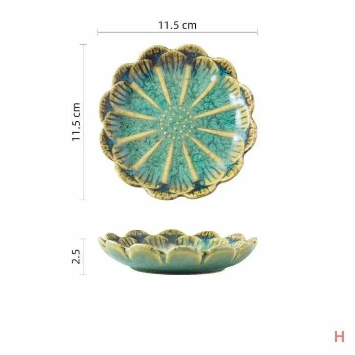 Блюдце 11 см 1 шт темно-зеленый