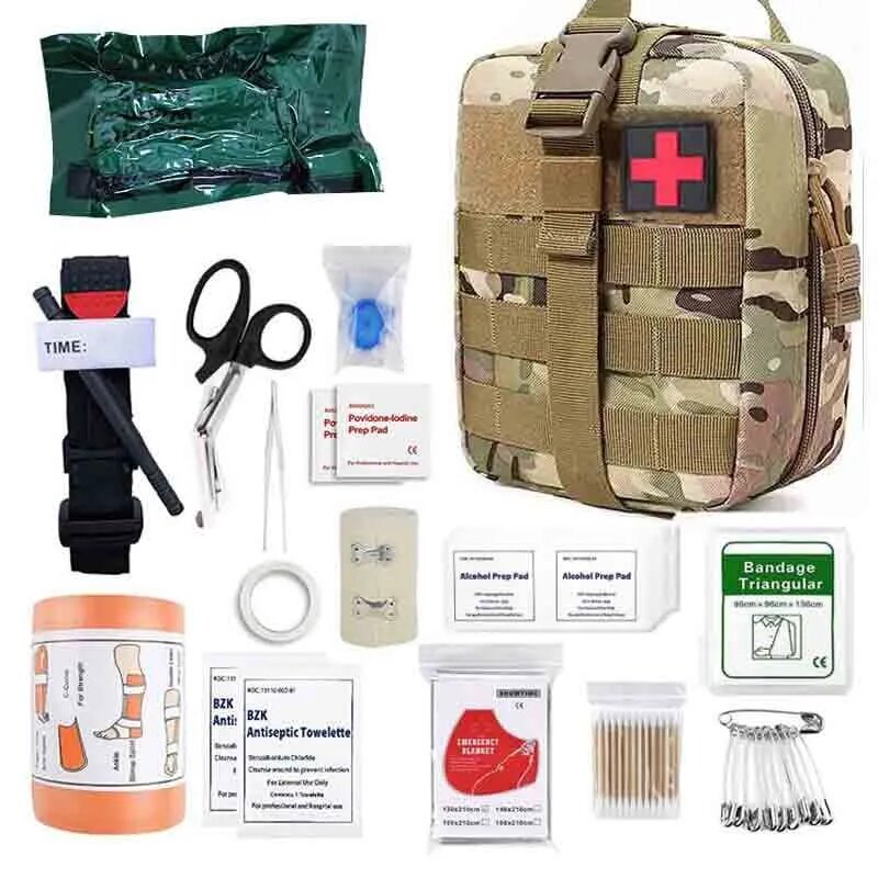 Походная аптечка тактическая, набор первой помощи для выживания в походе, комплект для оказания первой помощи, камуфляж