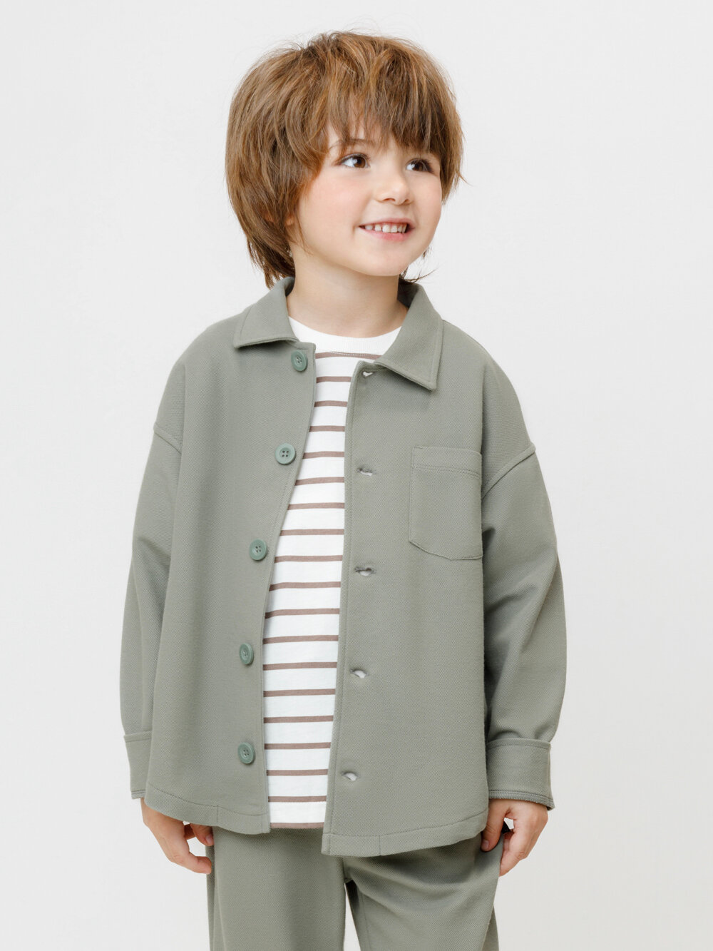 Рубашка хлопковая для мальчика, свободная