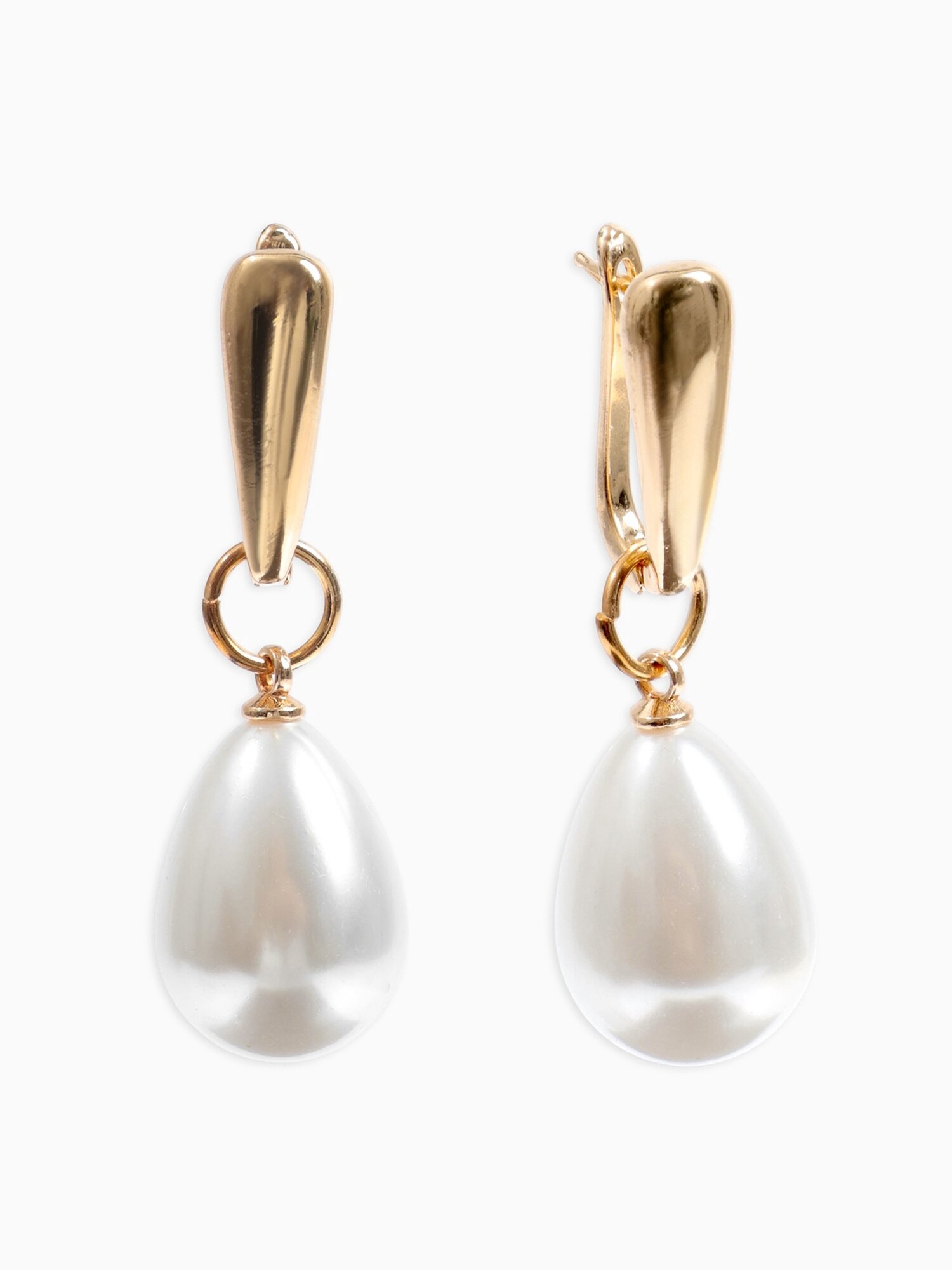 Серьги с подвесками, жемчуг имитация, пластик