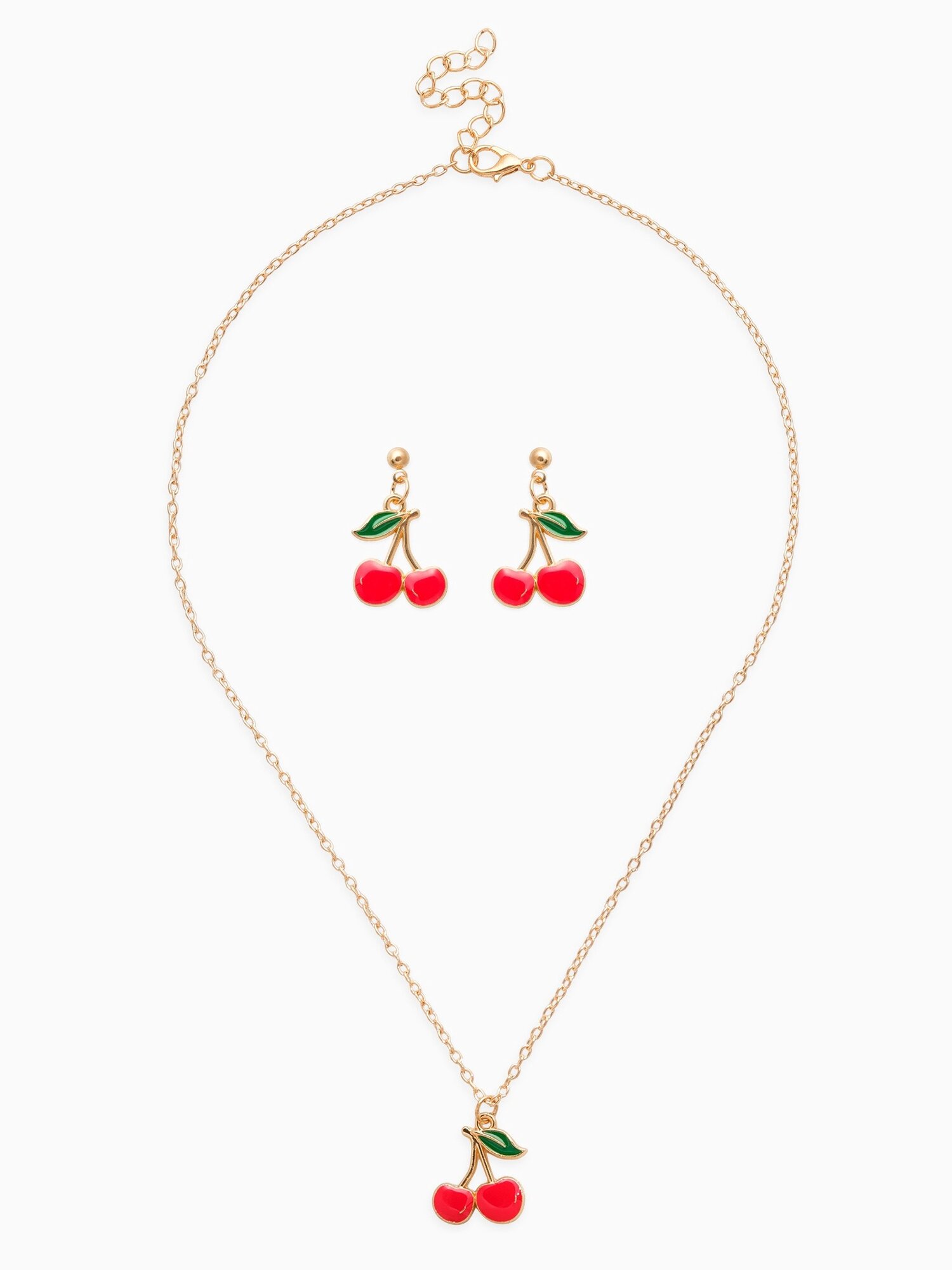 Комплект бижутерии: серьги, колье, эмаль