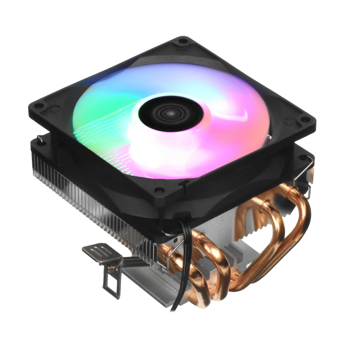 Процессорный кулер Aerocool AIR FROST 4 с FRGB-подсветкой, Top-Flow, 90 мм, 1800 об/мин, черный