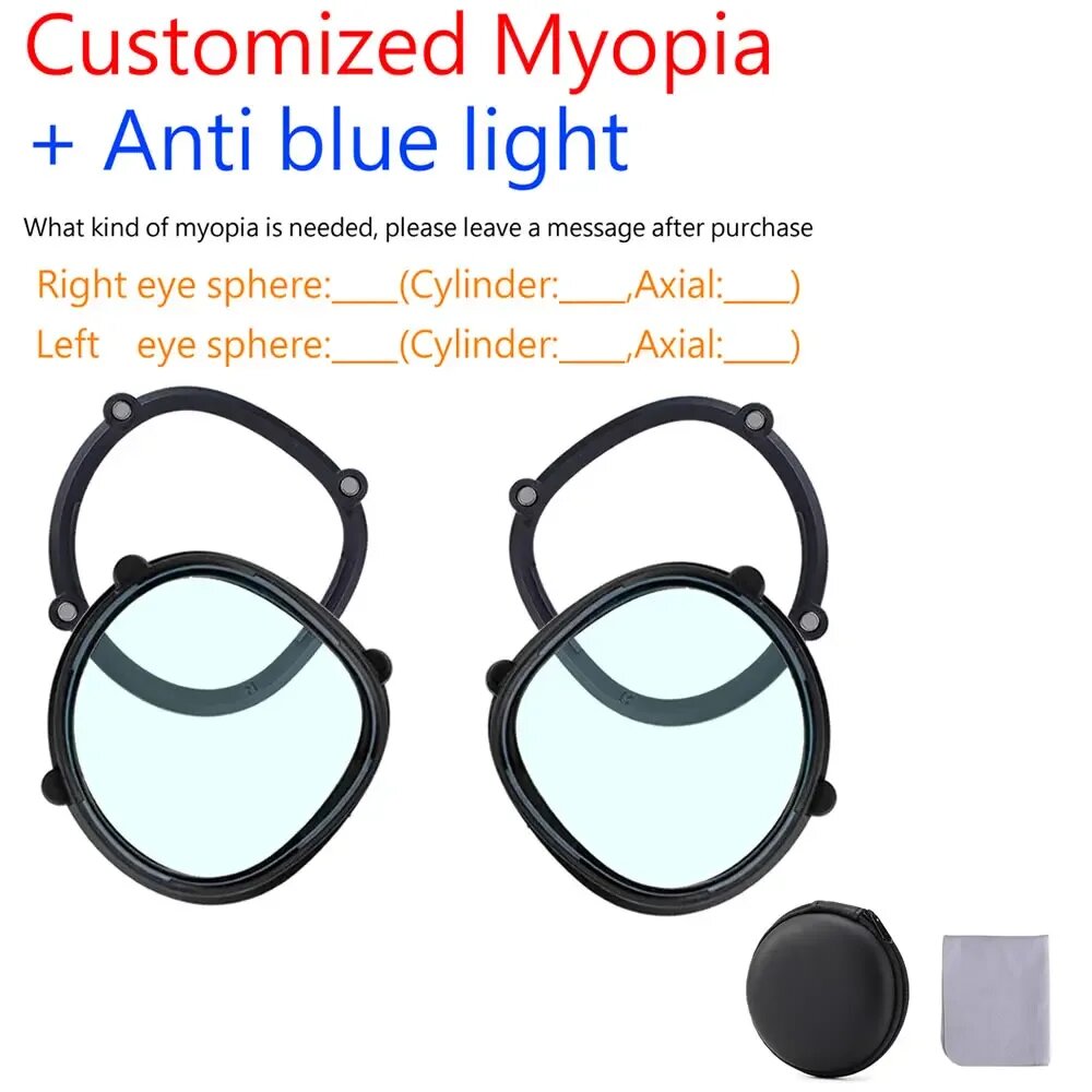Линзы для Oculus Quest 2 Quest 3S CMOTPETB для близорукости Anti Blue customized