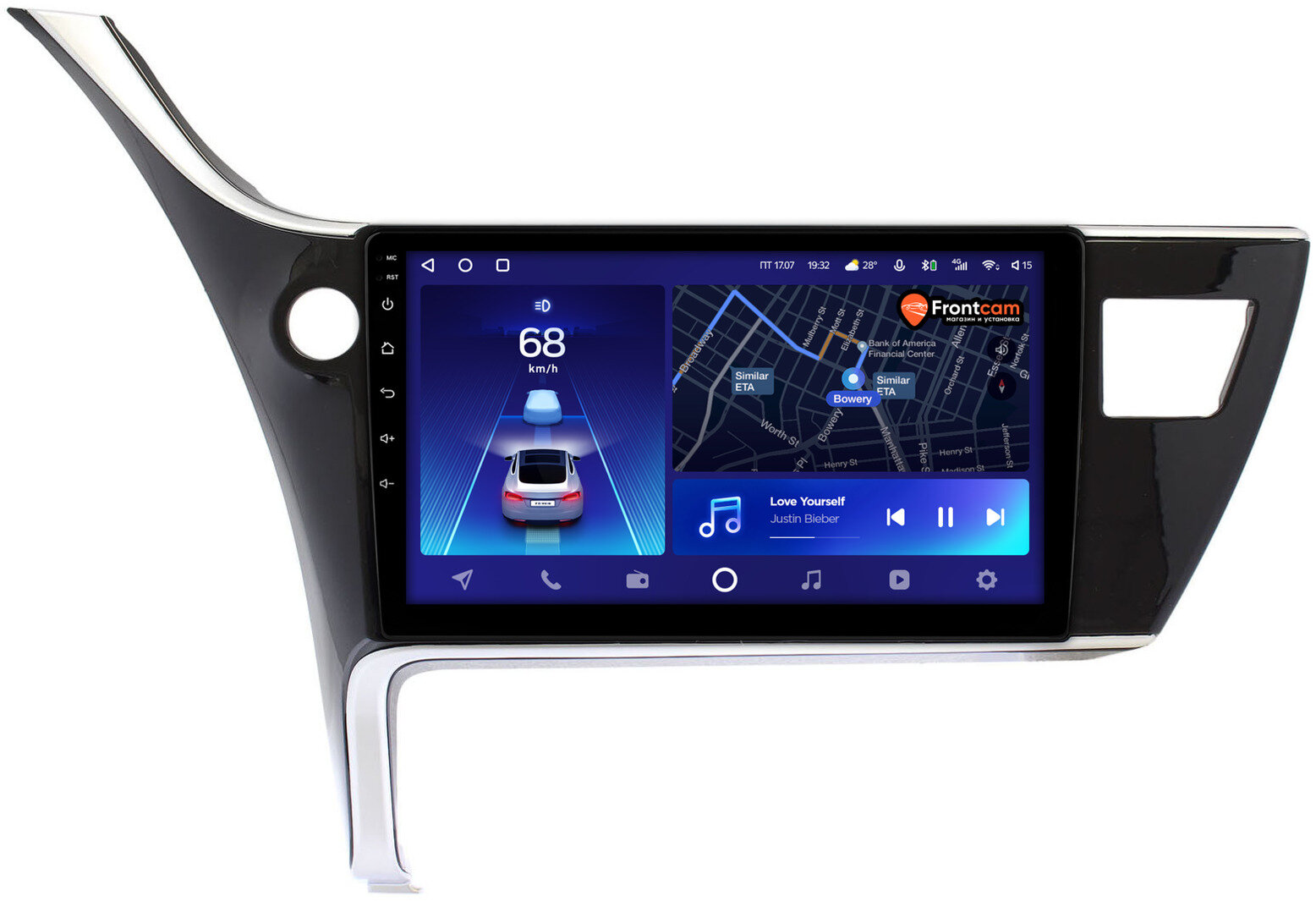 Штатная магнитола Teyes CC2 PLUS 6/128 10" RM-10-1136 Toyota Corolla (E160/E170/E180) 2015-2024 (авто с камерой, тип 1) Android 10 (4G-SIM, DSP, QLed)