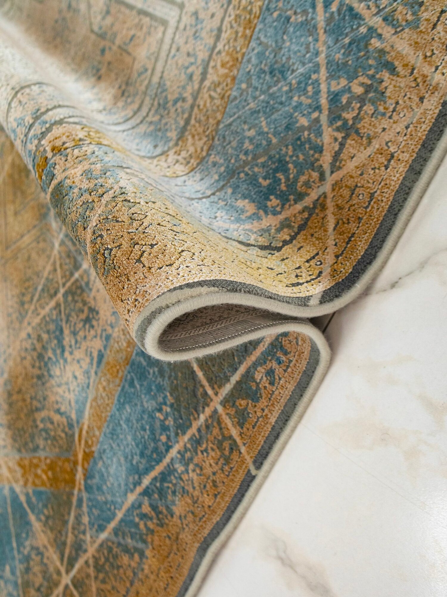 Ковер премиальный иранский высокоплотный, 2.5 на 3.5 м, на пол в спальню, гостиную, 100% хлопок, эвкалиптовый шелк, размер 250 х 350 см