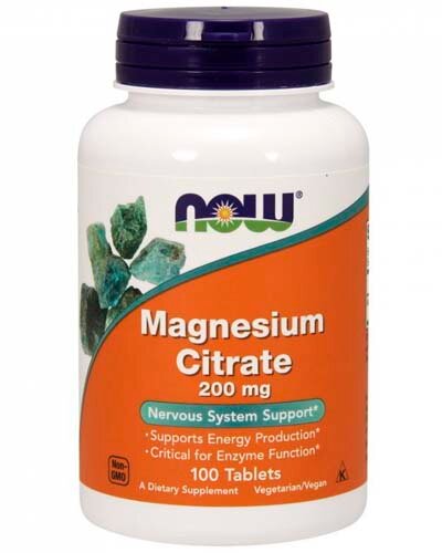 NOW Magnesium Citrate (Цитрат магния) 200 мг 100 табл (NOW)
