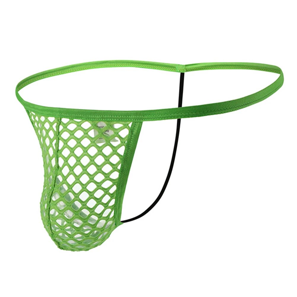 Мужские стринги черные полиэстер Зеленый, М, Green