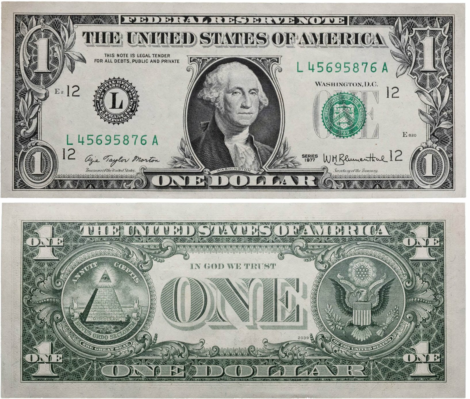 США 1 доллар 1977 год Pick 462а L-Сан Франциско