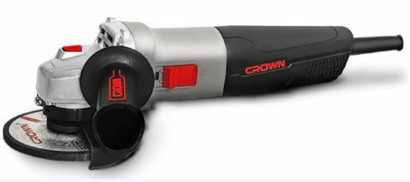 Болгарка, угловая шлифовальная машина УШМ CROWN (125мм, 720Вт, 11000об/мин, М14, вес 1,9кг)