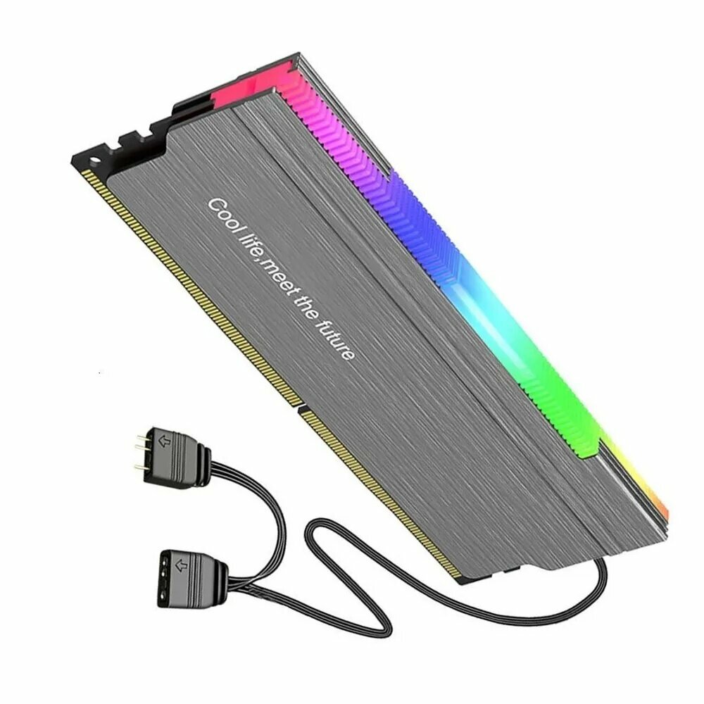 Радиатор для оперативной памяти DDR4 с ARGB подсветкой, Серый