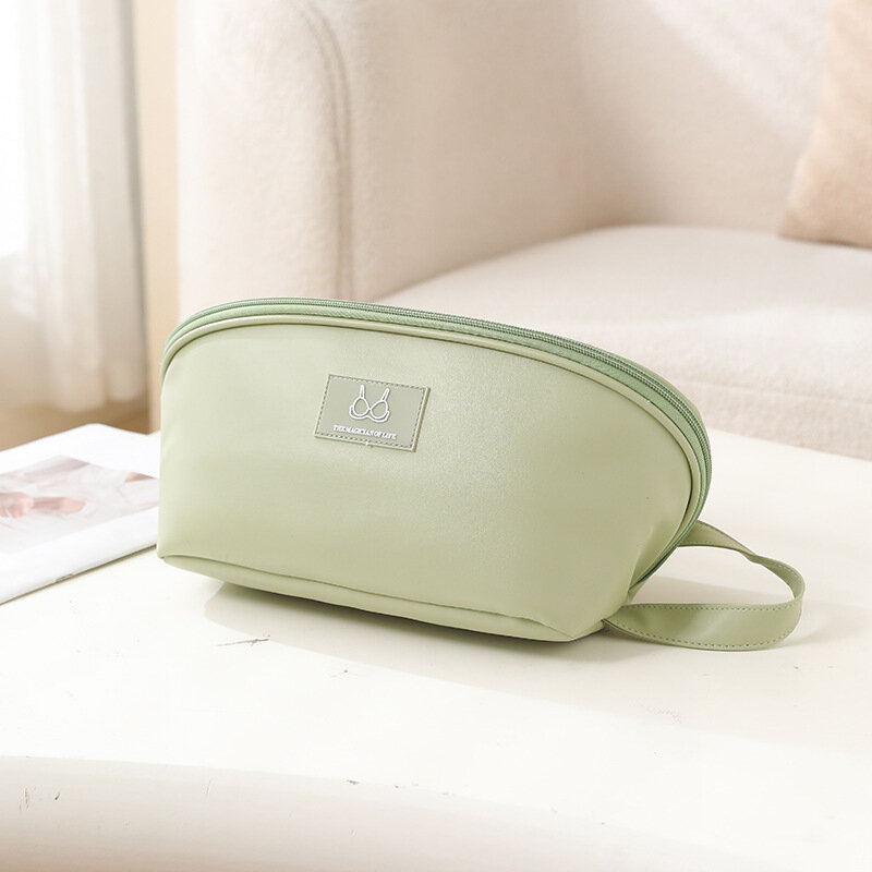 Сумка для хранения нижнего белья и трусиков, сумка для нижнего белья из ПУ, однотонная водонепроницаемая дорожная сумка для хранения бюстгальтеров, большая вместимость.