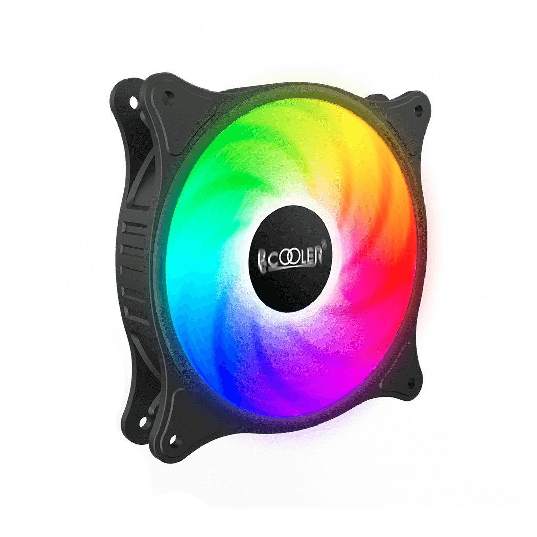 Вентилятор для корпуса PCcooler FX-120-3, 0.18 А, черный/RGB