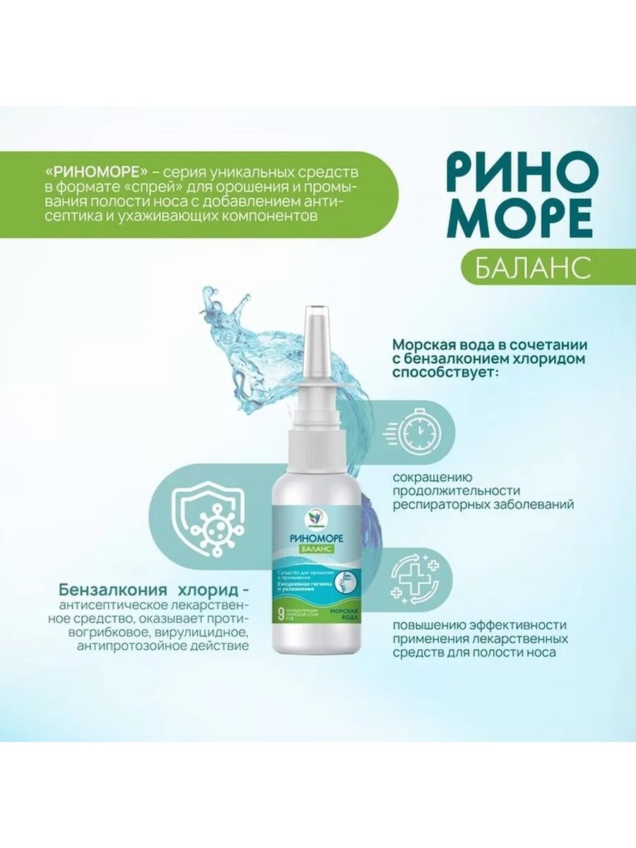 Обеззараживающий спрей для носа с увлажнением