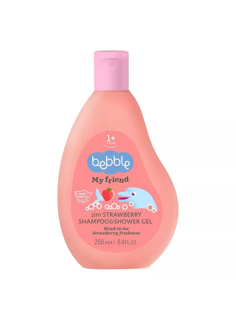 Bebble My Friend шамп И Гель Д/душа 2в1 250мл/Клубника -2шт
