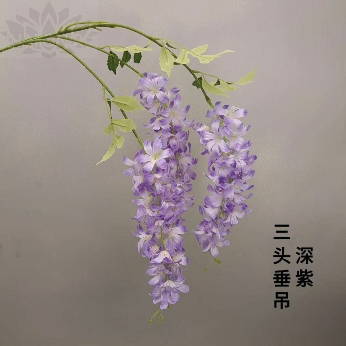 Искусственные цветы для декораторов Глициния весенняя ампельная 2шт сиреневая фитостен флористическая ветка