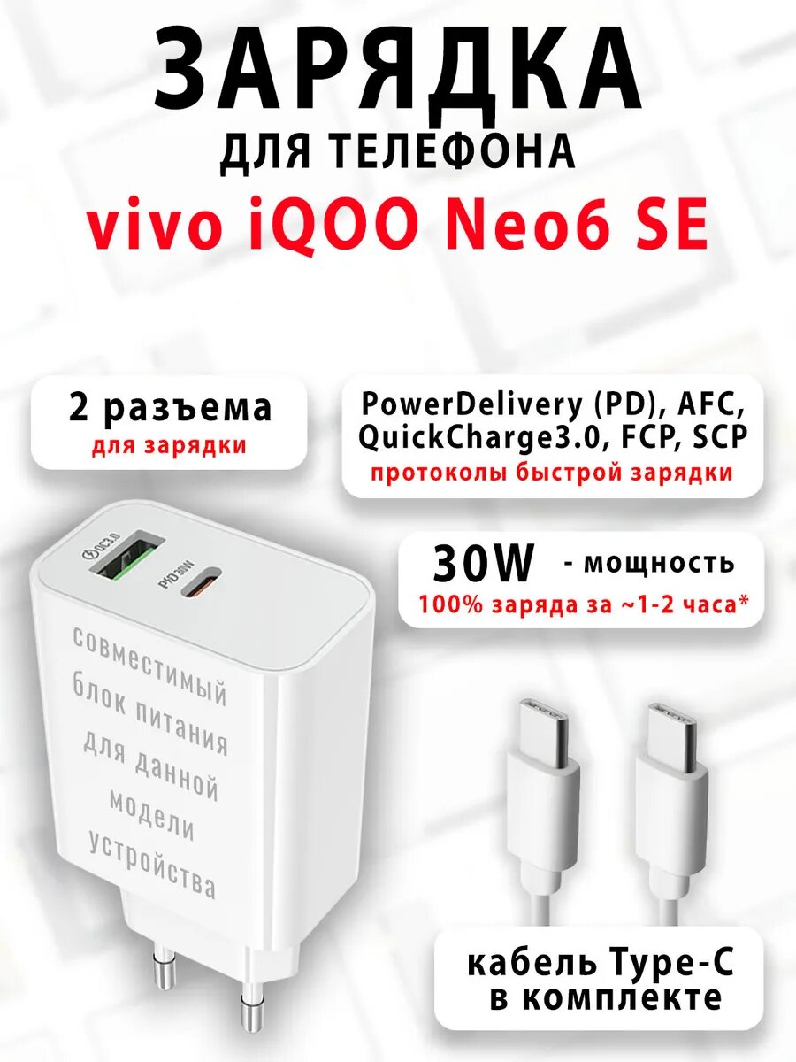 Зарядное устройство для телефона vivo iQOO Neo6 SE